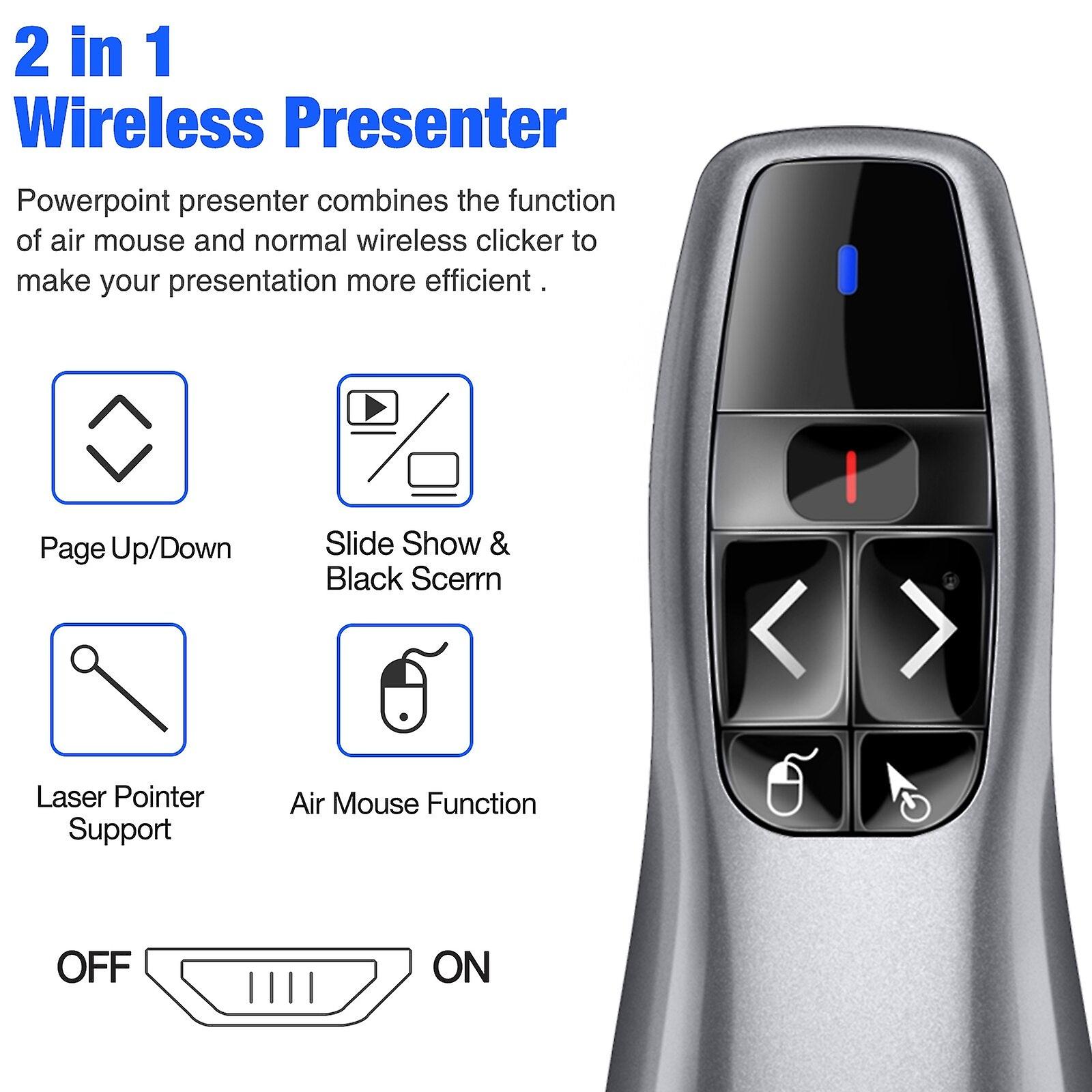 Wireless Presenter With Air Mouse Function Remote Control Red Light ...
