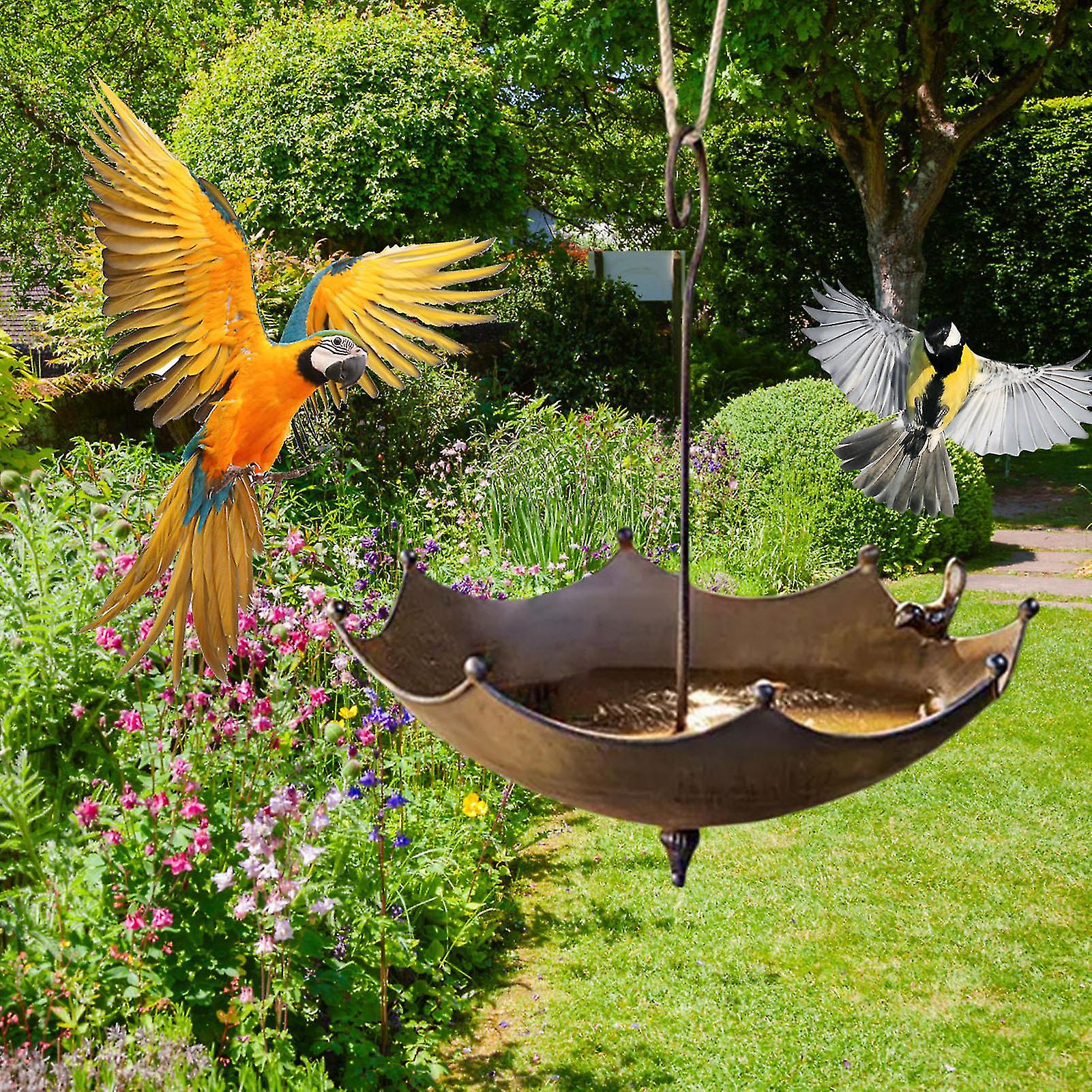 Metal Bird Feeders Wild Bird Feeding Stations, Hanging Umbrella-shaped ...