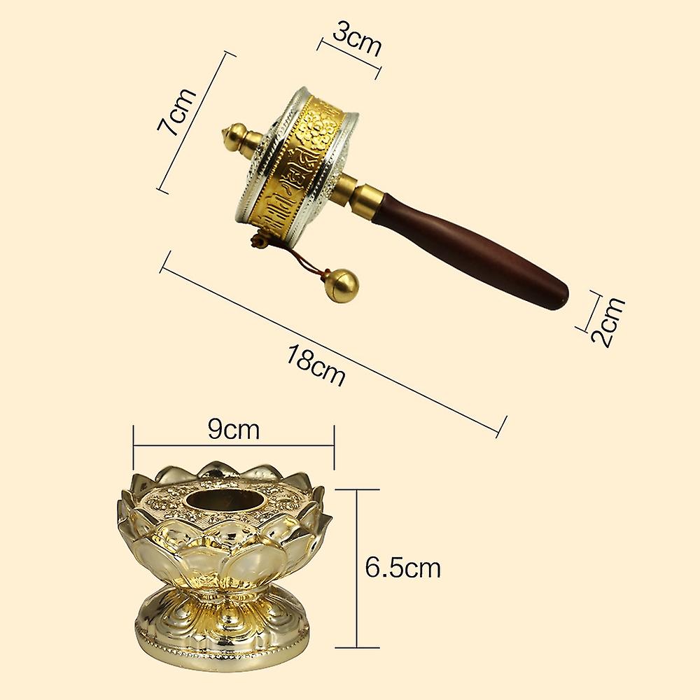 Tibetan Prayer Wheel Tibetan Buddhist Hand Turn Praying Instrument ...