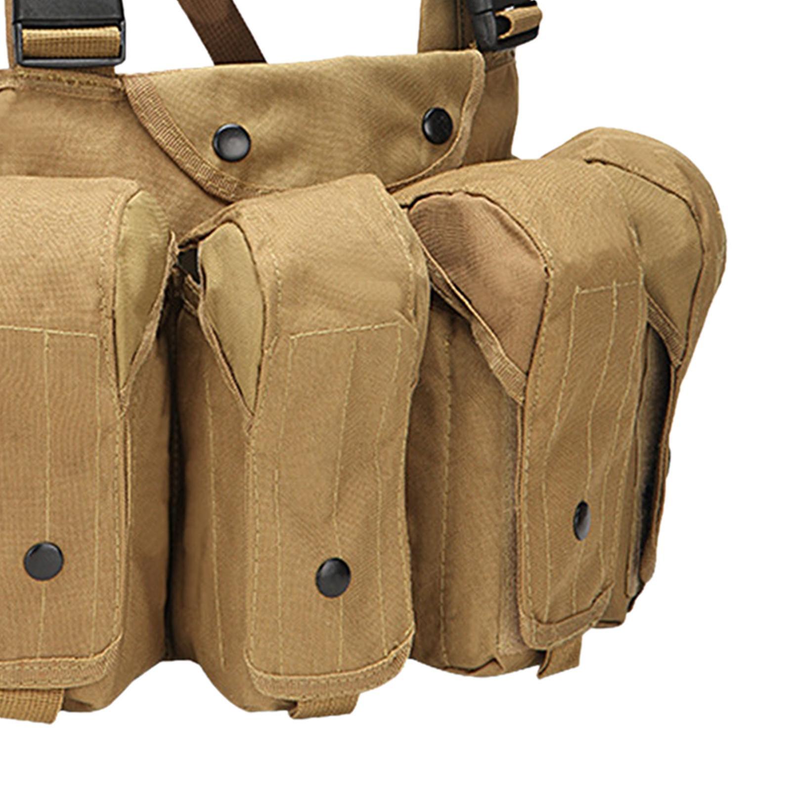 Molle Harness Chest Rig Adjustable Tactical Modular Vest Black | Fruugo UK