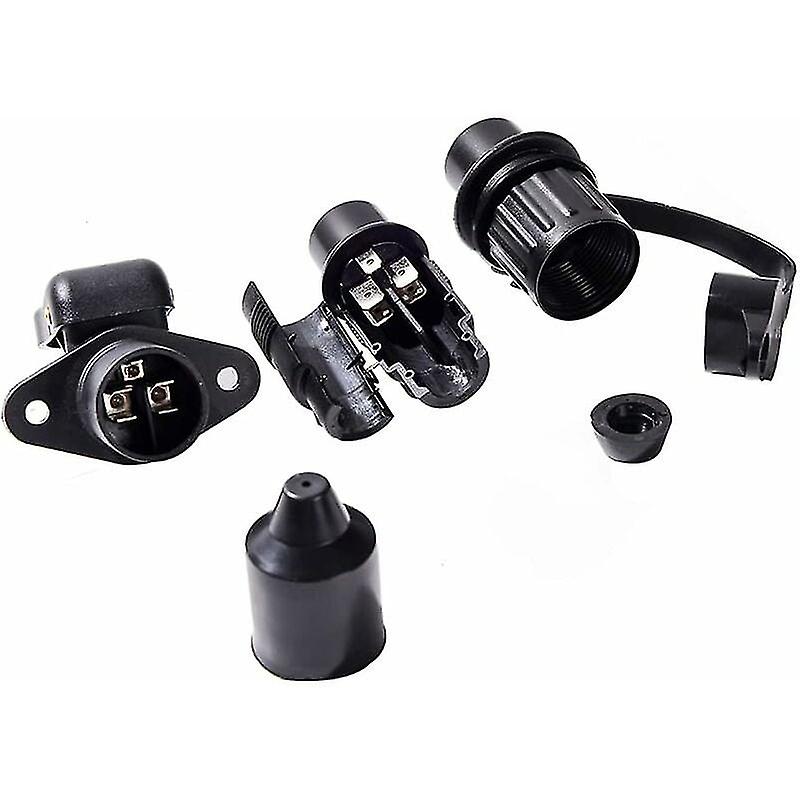 Pin Socket and 3 Pin Plug, for 12V Trailer Waterproof 3 Pin Plug Male ...