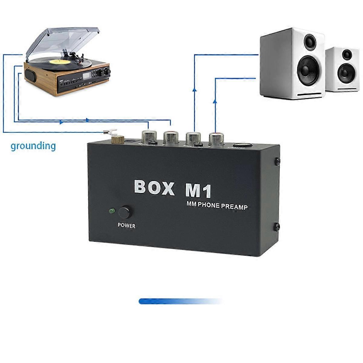 Box M1 mm Phono Preamp for Turntable Phonograph Preamplifier Mini ...