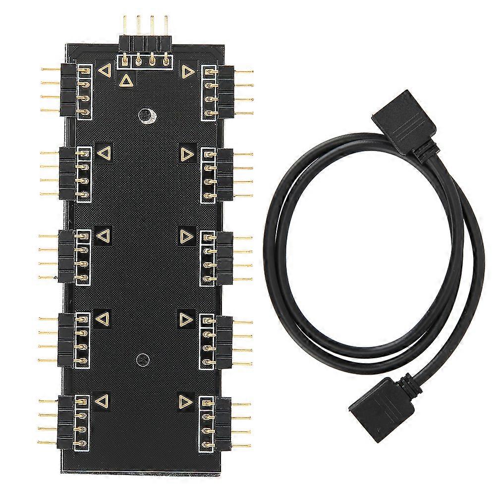 RGB Hub Controller 1?10 RGB Hub Controller PC Chassis Fan Hub CPU ...