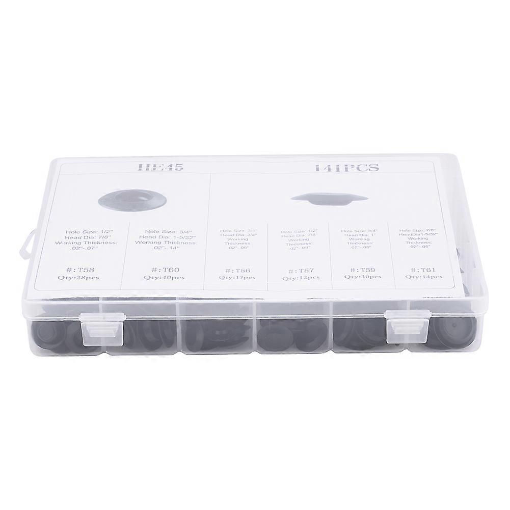 141pcs 6 Sizes Assorted Car Flush Mount Hole Plugs Auto Body Sheet ...