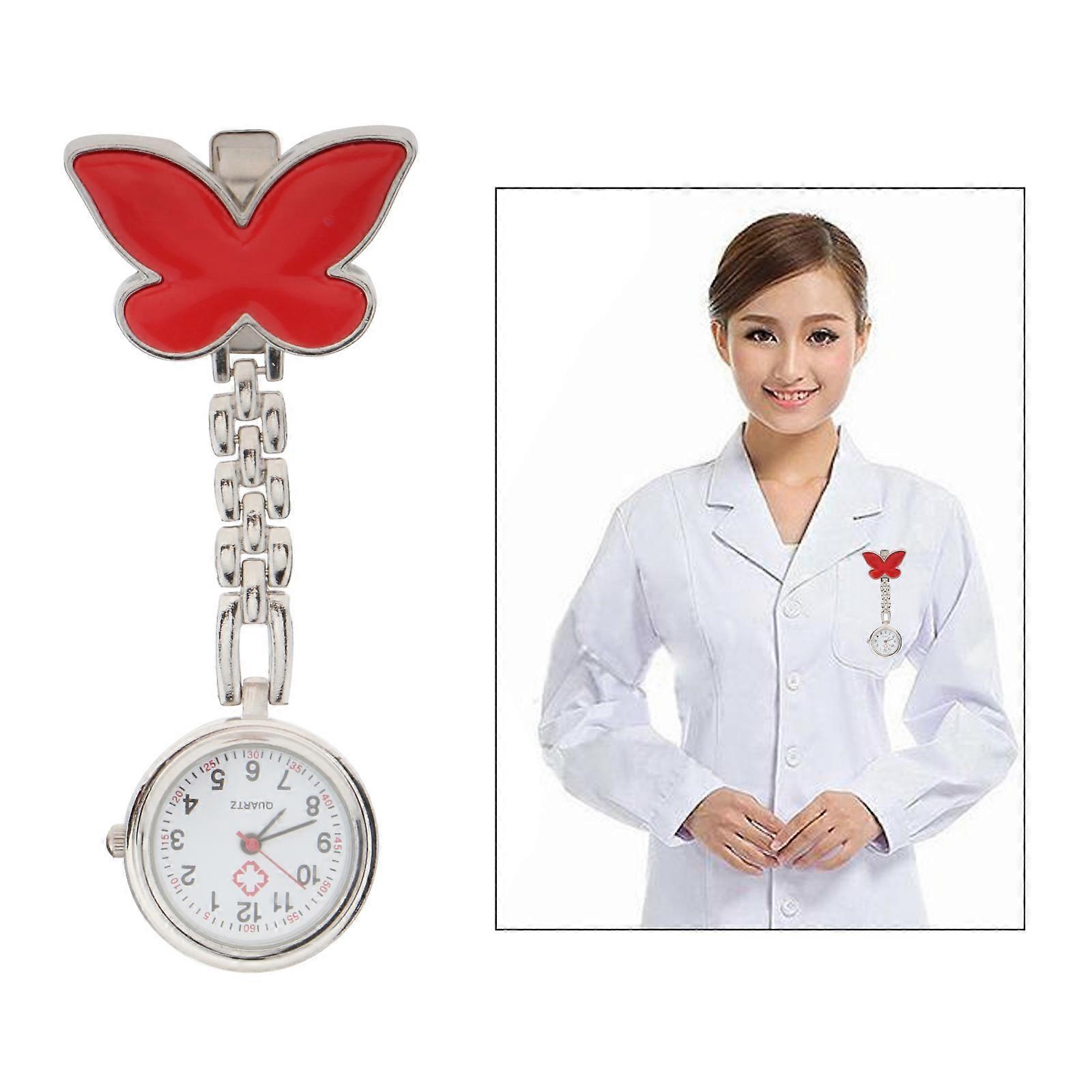 Nurse Watches Wall Charts Clock Fashion Lovely Butterfly Fob Watches ...