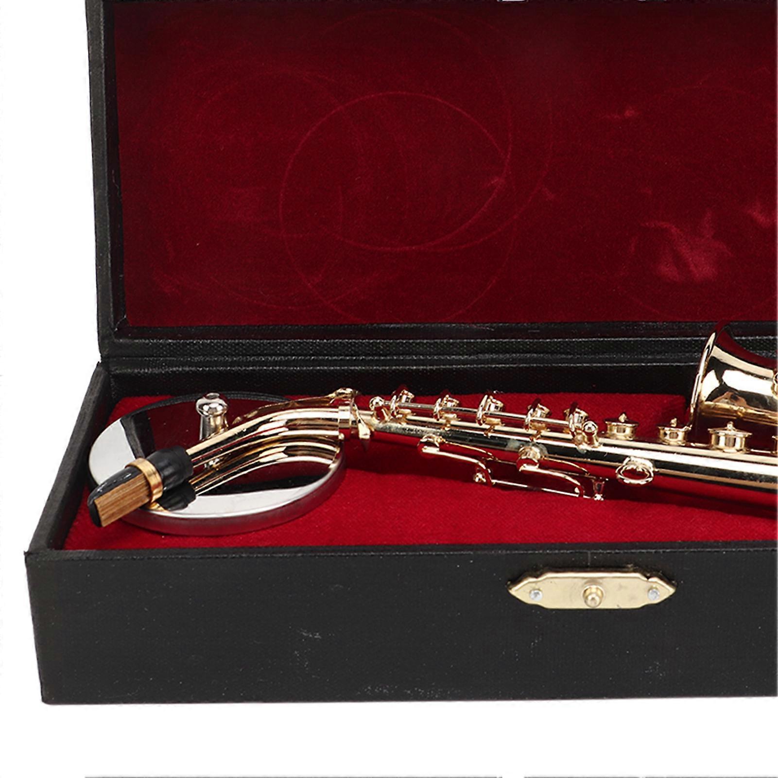 Miniature Alto Saxophone Replica with Stand and Case Mini Sax Musical ...
