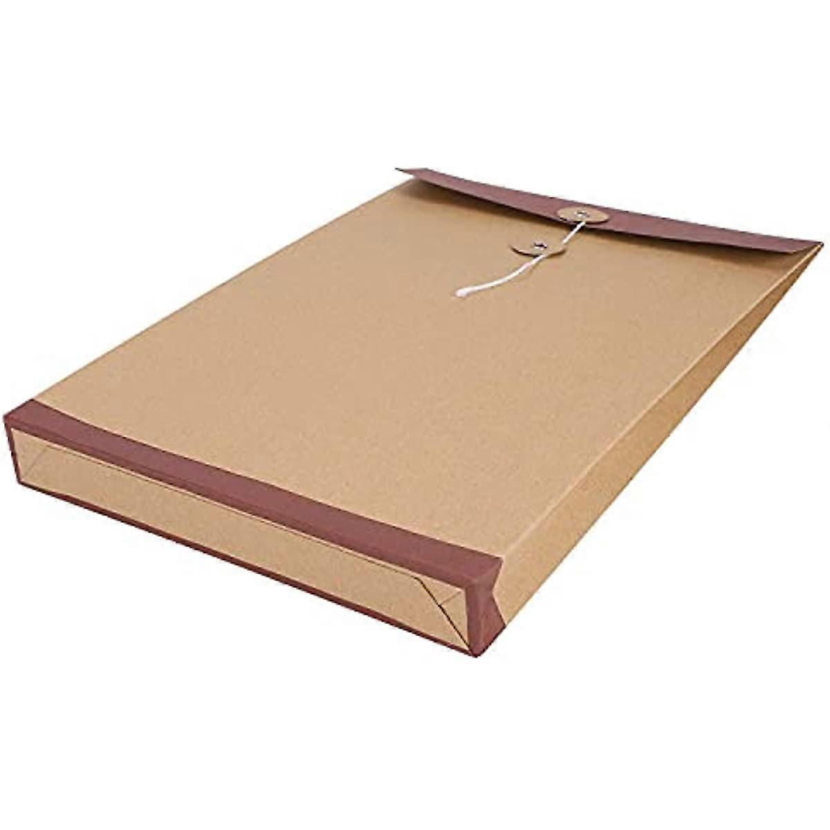10pcs Large A4 Gussetted EnvelopesKraft Paper Document File Folders ...