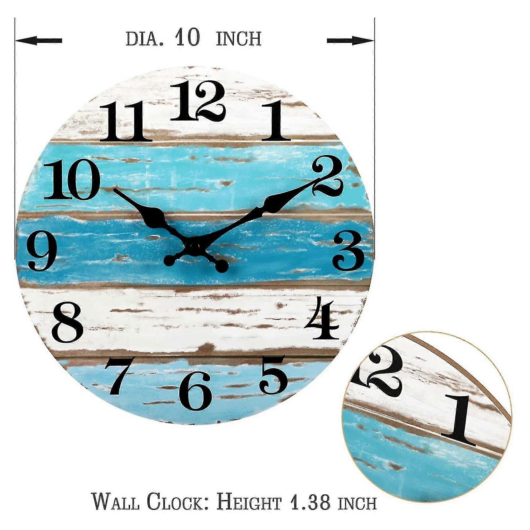 Beach Themed Blue Wall Clocks Battery Operated,for Home 10 Inch | Fruugo SE