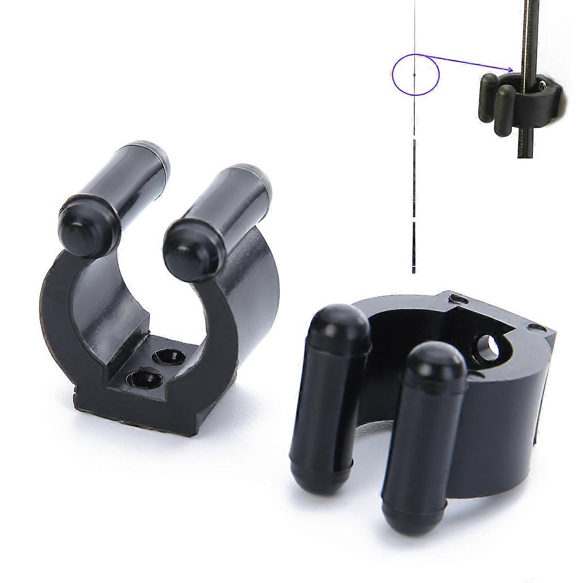 2Pcs Billiard Cue Wall Mount Clamp Fish Rod Storage Holder Plastic Clip ...