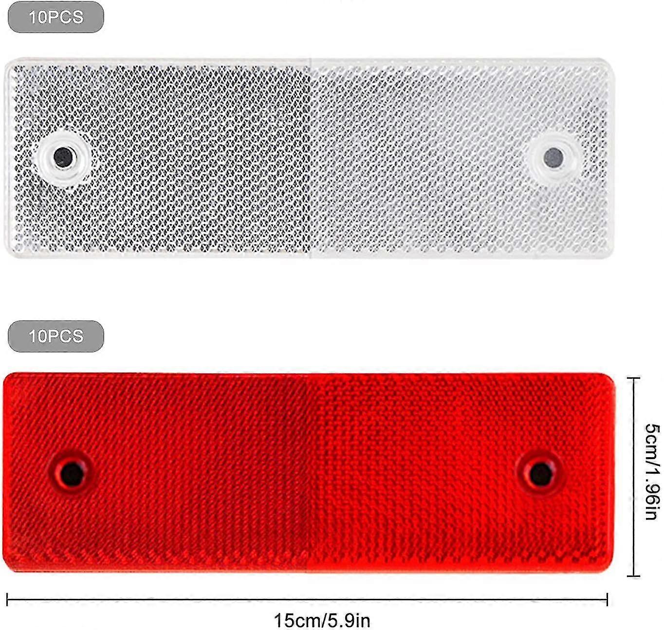 Reflexer, 20 rum Trailer Reflekterande Klistermärken, Rektangulära ...