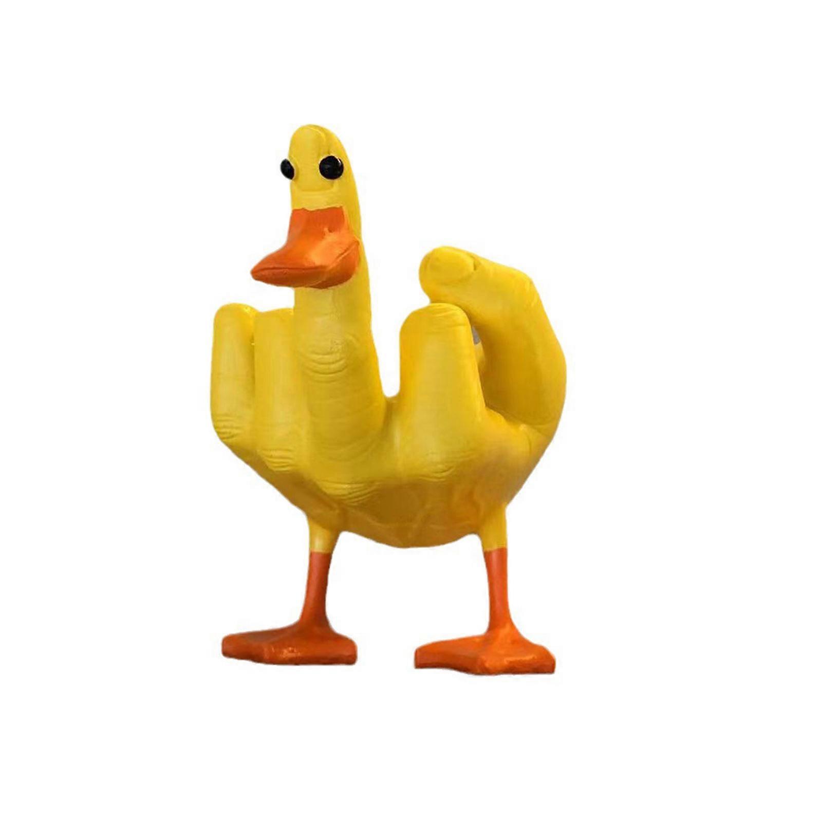 Duck You Creative Middle Finger Duck Decoration Funny Imitation Resin ...