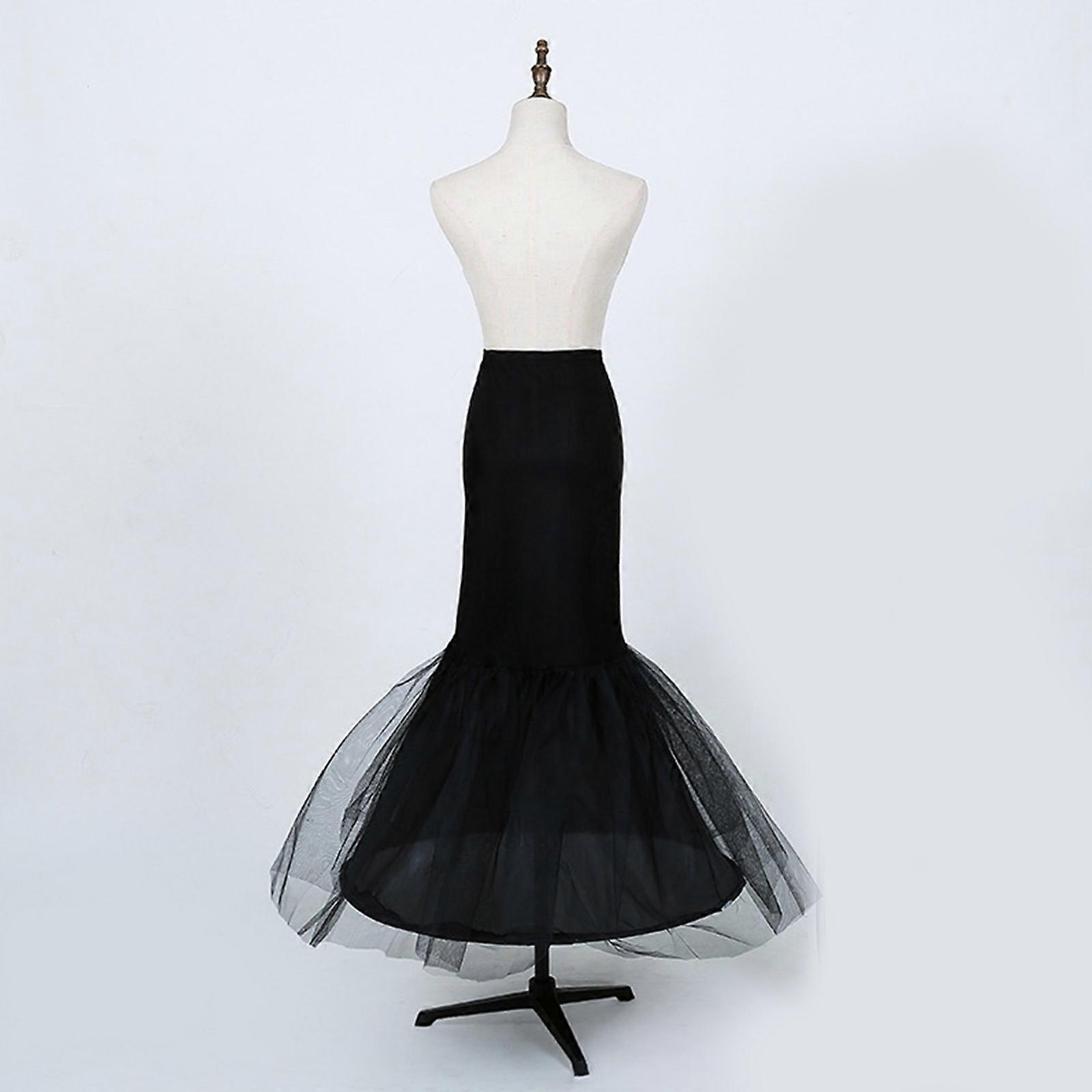 Petticoat Crinoline Wedding Accessories Hoop Skirt Mermaid Hem Black ...