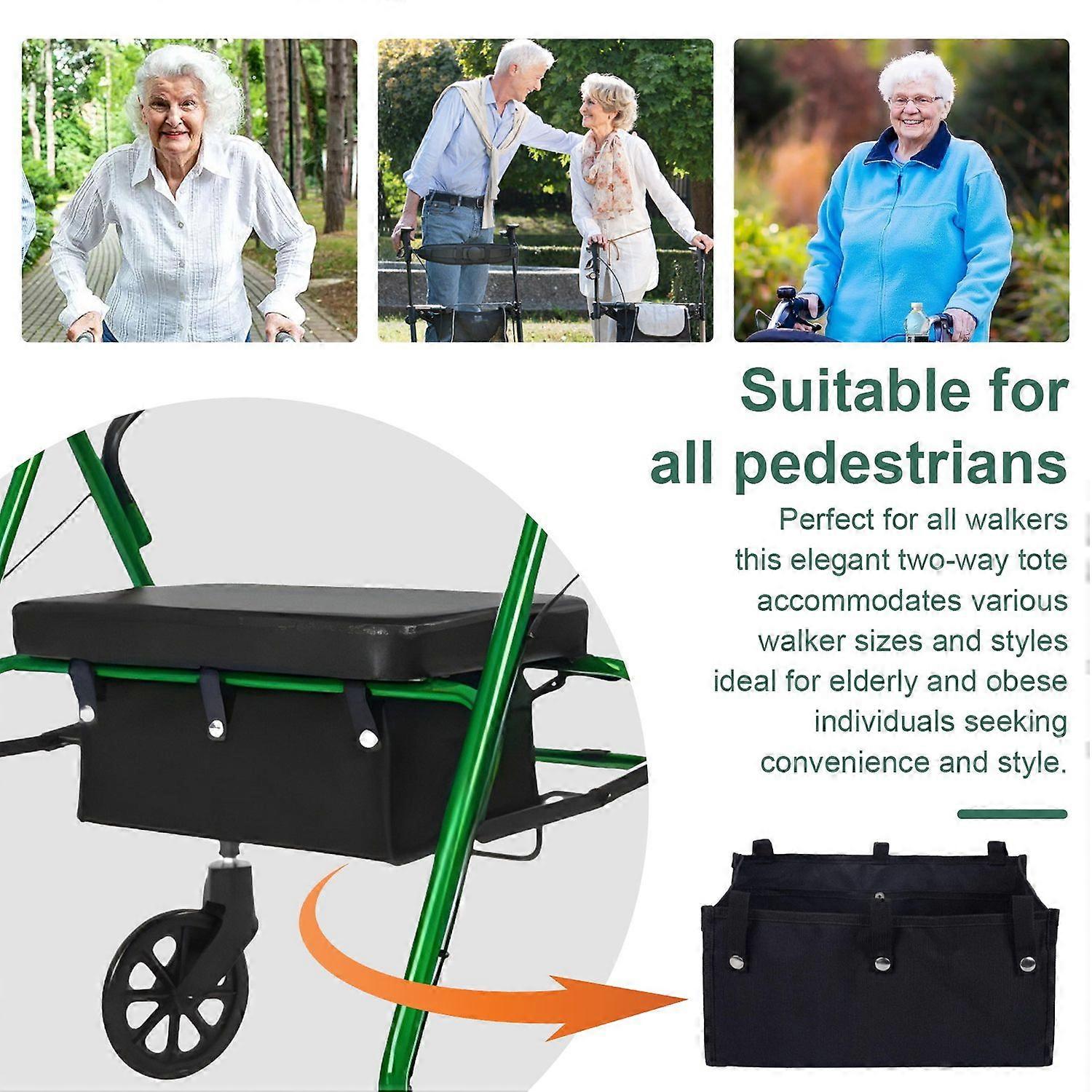 Walking Aid Storage Hanging Bag with Multiple Pockets Large Capacity ...