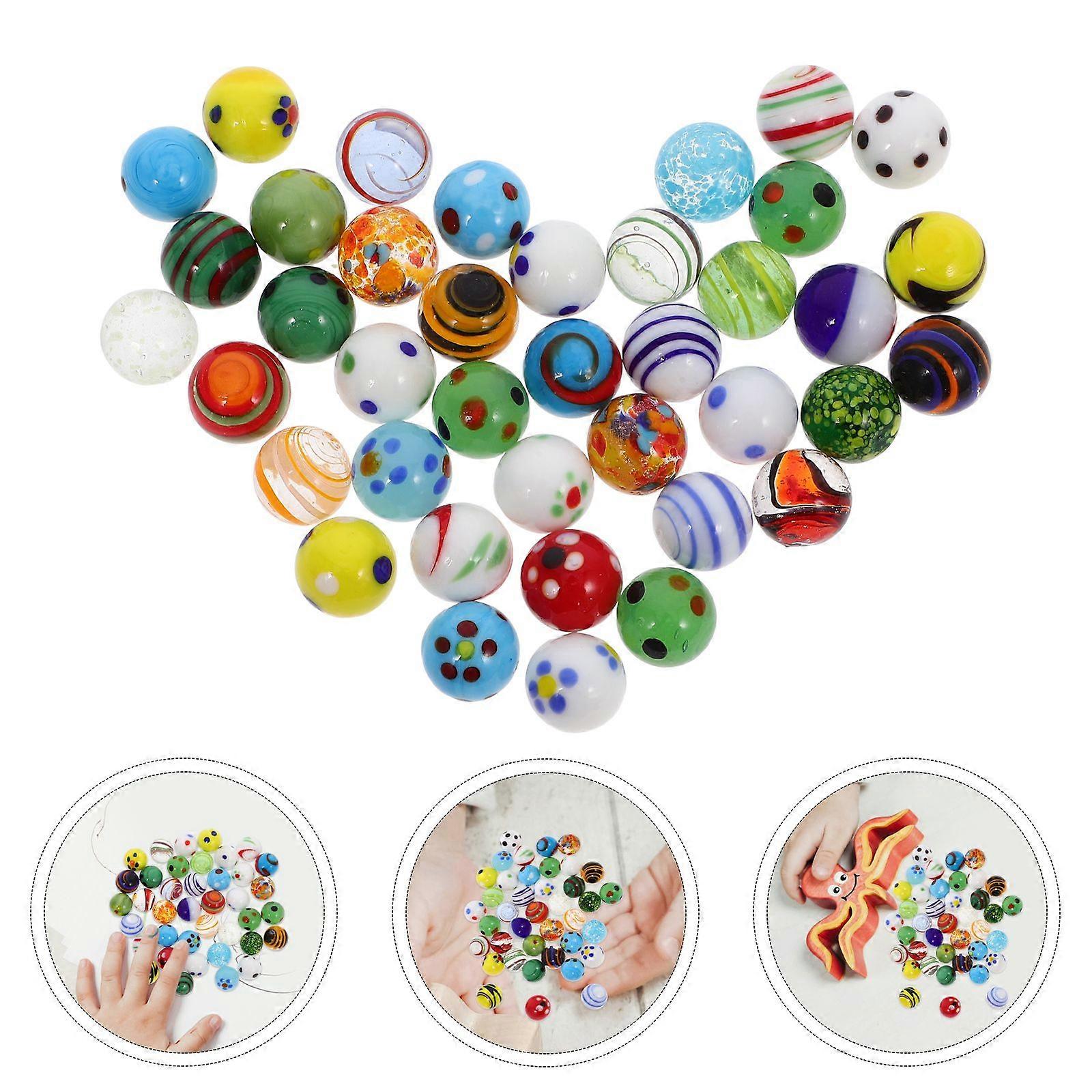 38pcs Glass Marbles Colored Marbles for Vase Fillers Smooth Marbles ...