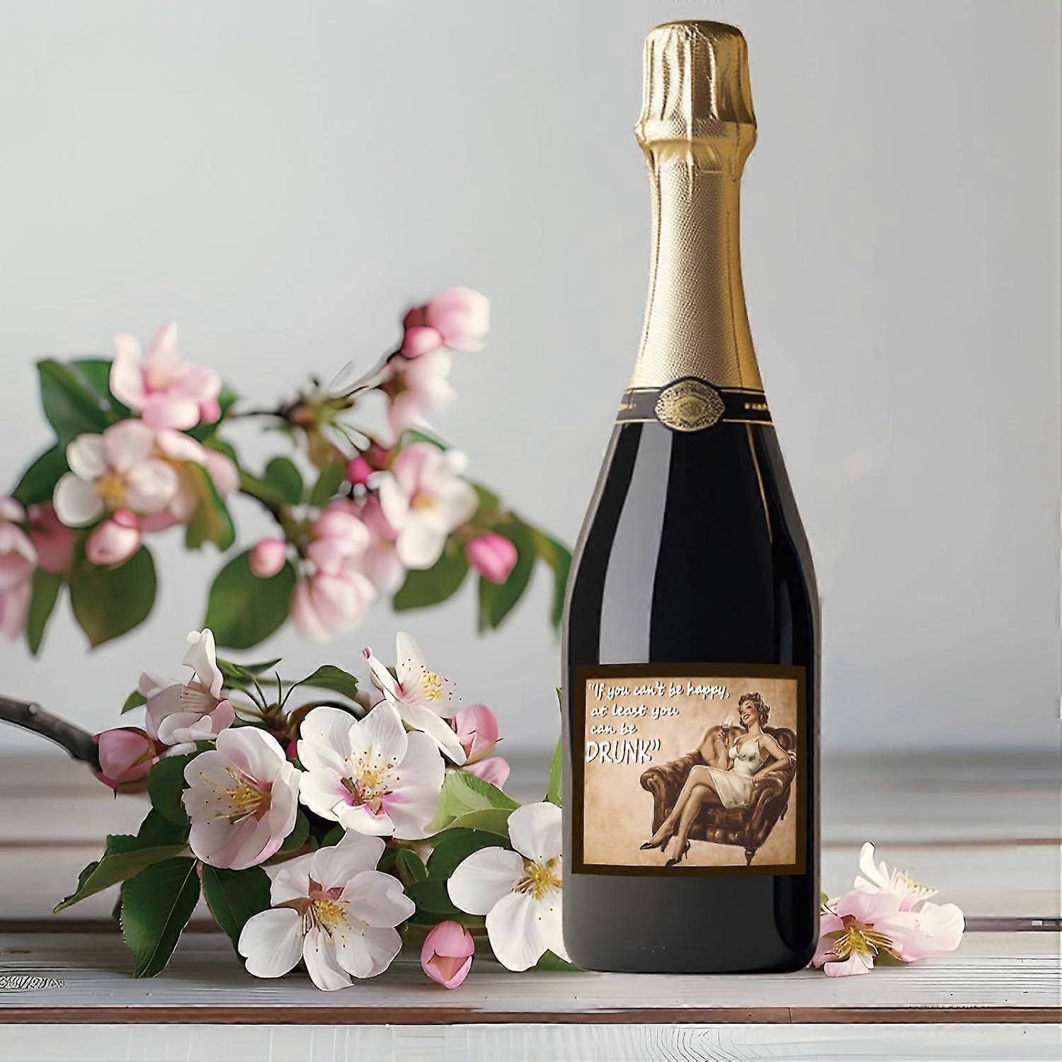 Wine Labels for Bottles 10 Sets of 4 Styles Labels Funny Retro Vintage ...