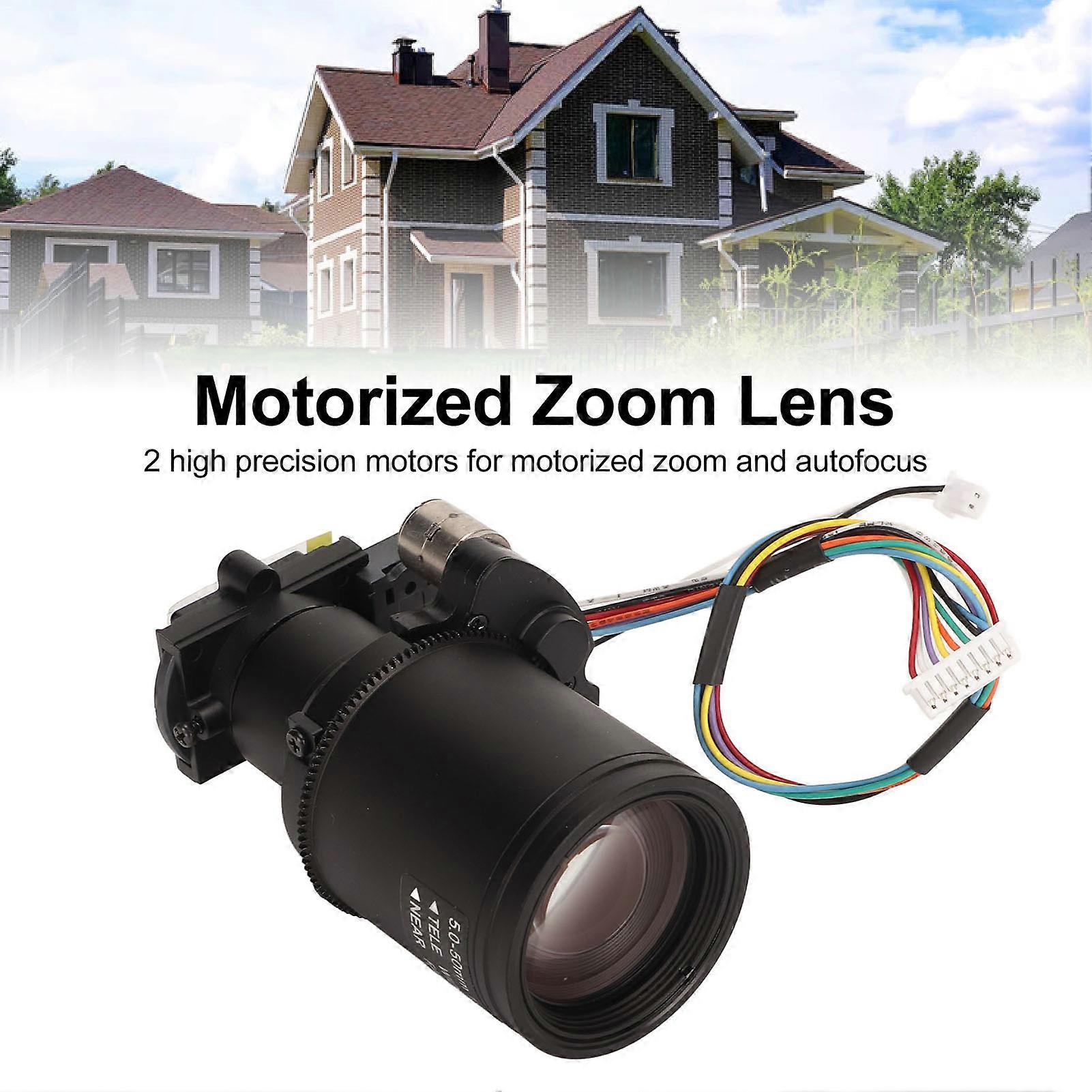 Motorized Zoom Lens 5 to 50mm 2MP Precise High Brightness Autofocus ...