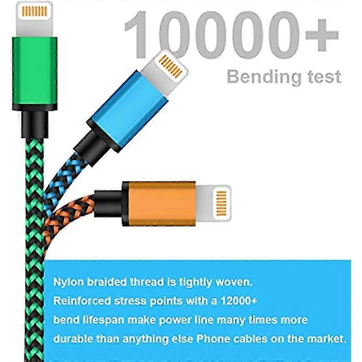 iPhone Charger Cable 2m 3Pack iPhone Charging Cable Long iPhone ...