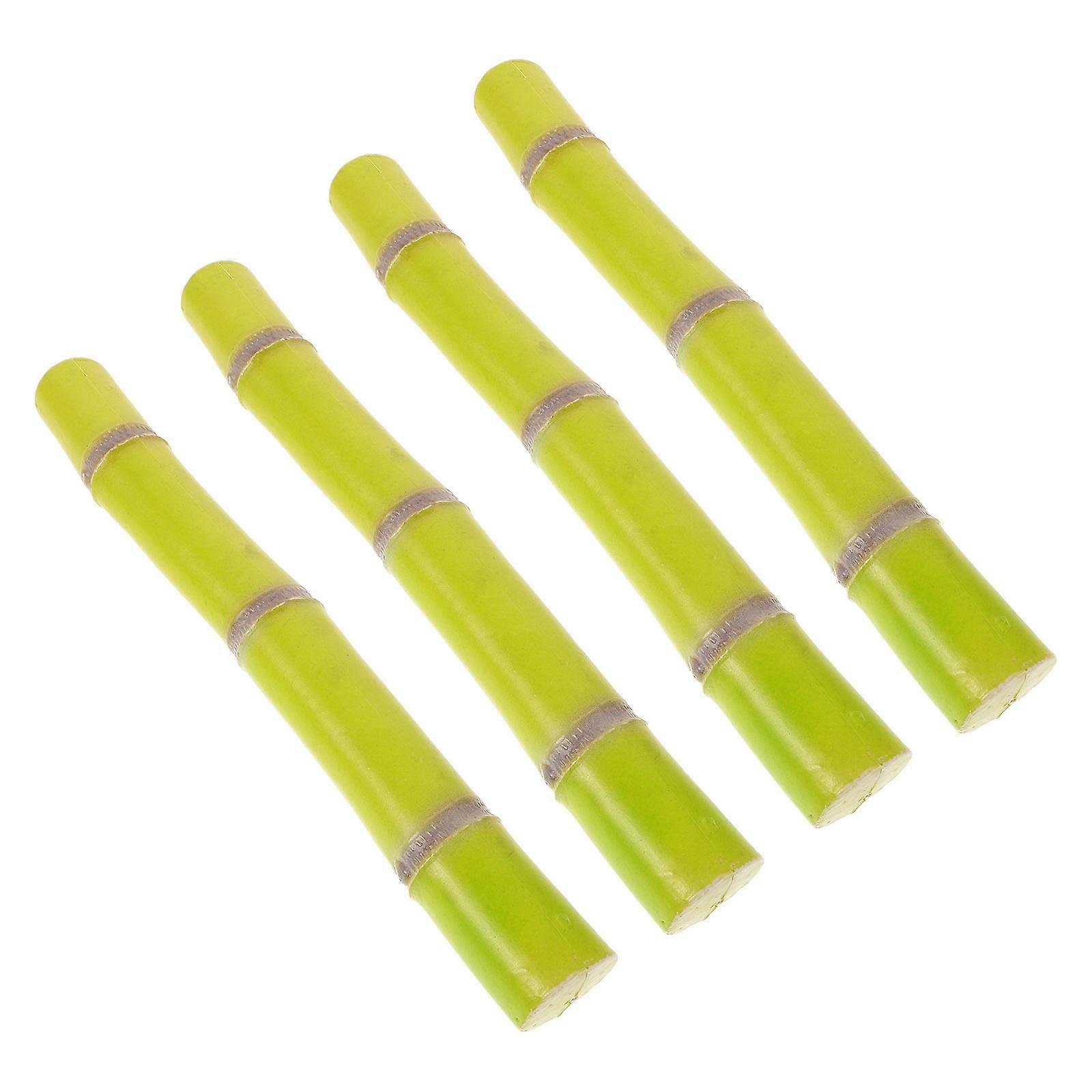 4 Pcs Realistic Fake Sugar Cane Models Artificial Plants for Restaurant ...