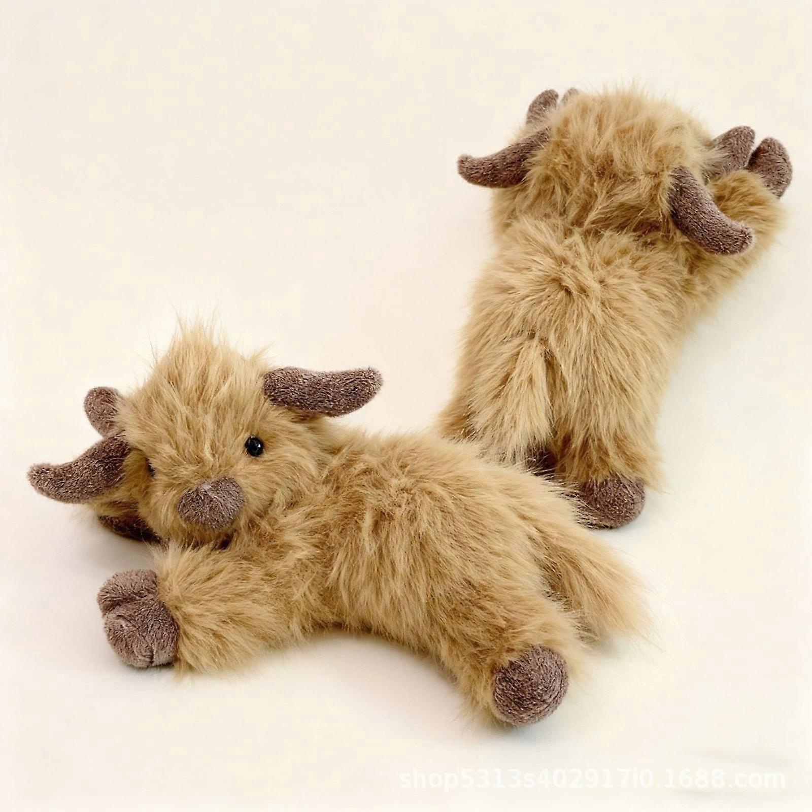 Highland Cow Plush Toy 35cm/45cm/55cm Long Hair Scottish Cow Stuffed ...