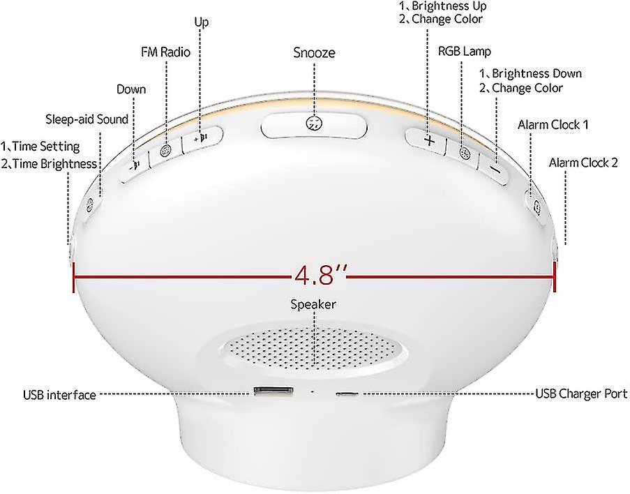 Sunrise Alarm Clock Wake Up Light Dekala Gradual Wake Up Light Alarm ...