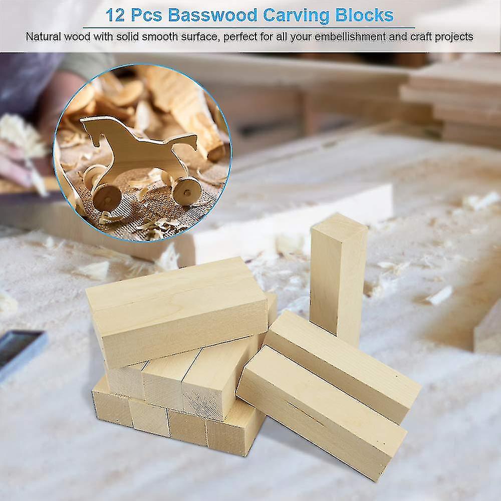 Whittling And Carving Wood Blocks Unfinished Wood Blocks Basswood ...