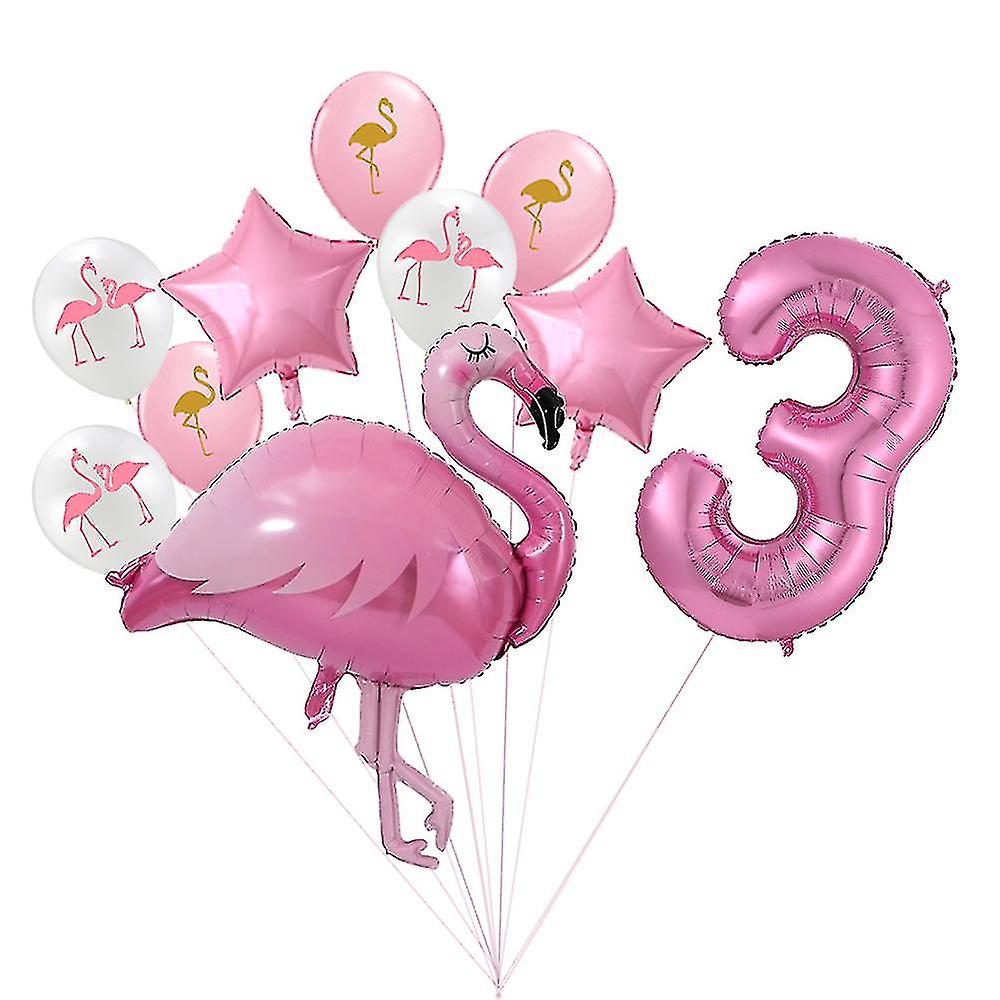Jätte Flamingo Folie Ballonger Set 30 tums rosa nummer ballonger 1 2 3 4 5 6 7 8 9 år gamla ...