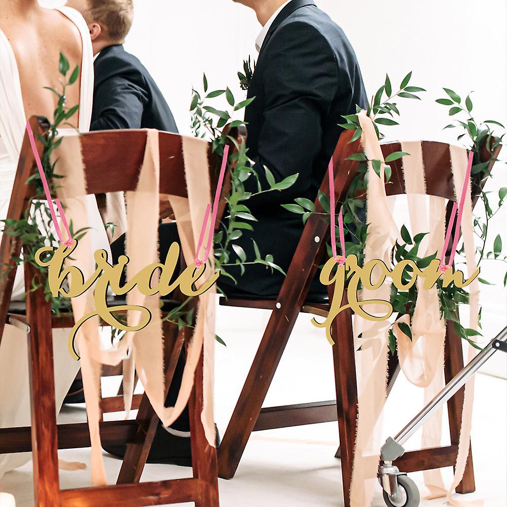Wedding Mr Mrs Sign Chair Decor Personalized Wooden Hanging Chair Signs ...