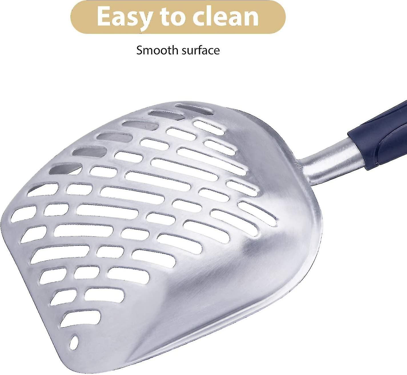 Cat Litter Scooper, Durable Metal Litter Scoop, Blue Handle Large Cat ...