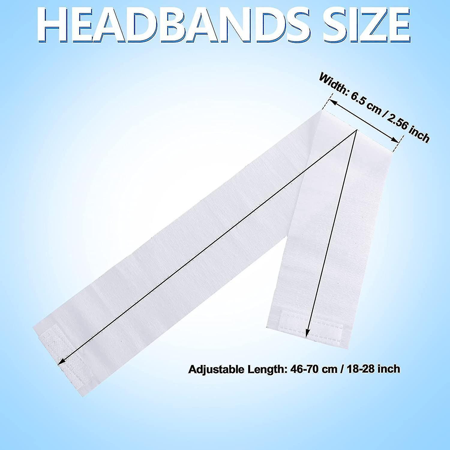 100 Pieces Disposable Spa Facial Headbands Stretch Facial Band With ...