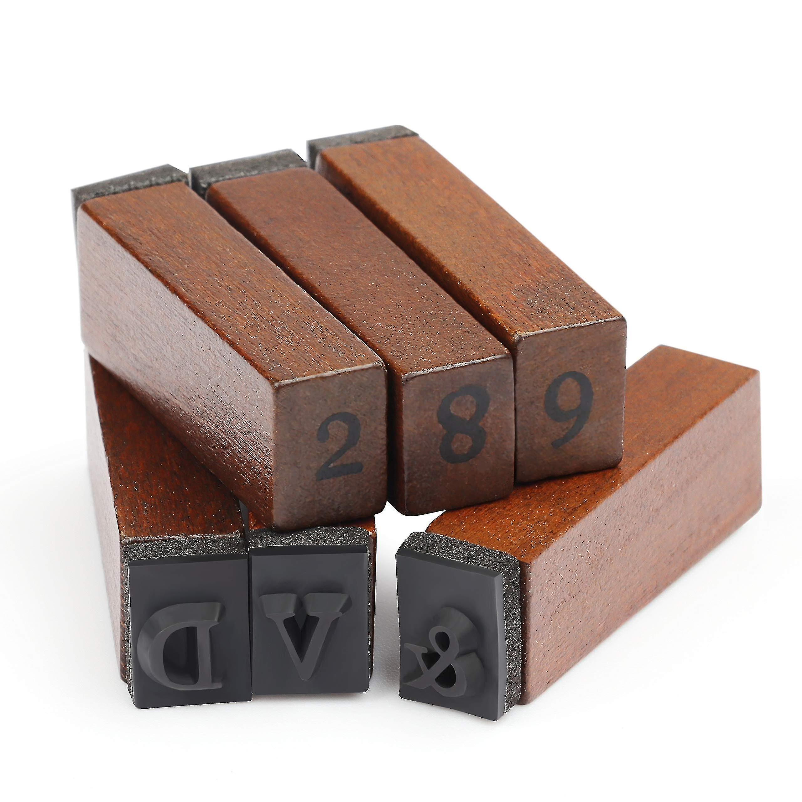 Alphabet Letter Stamp With Numbers And Symbols (70 Pcs) - Wood Stamp-yu ...