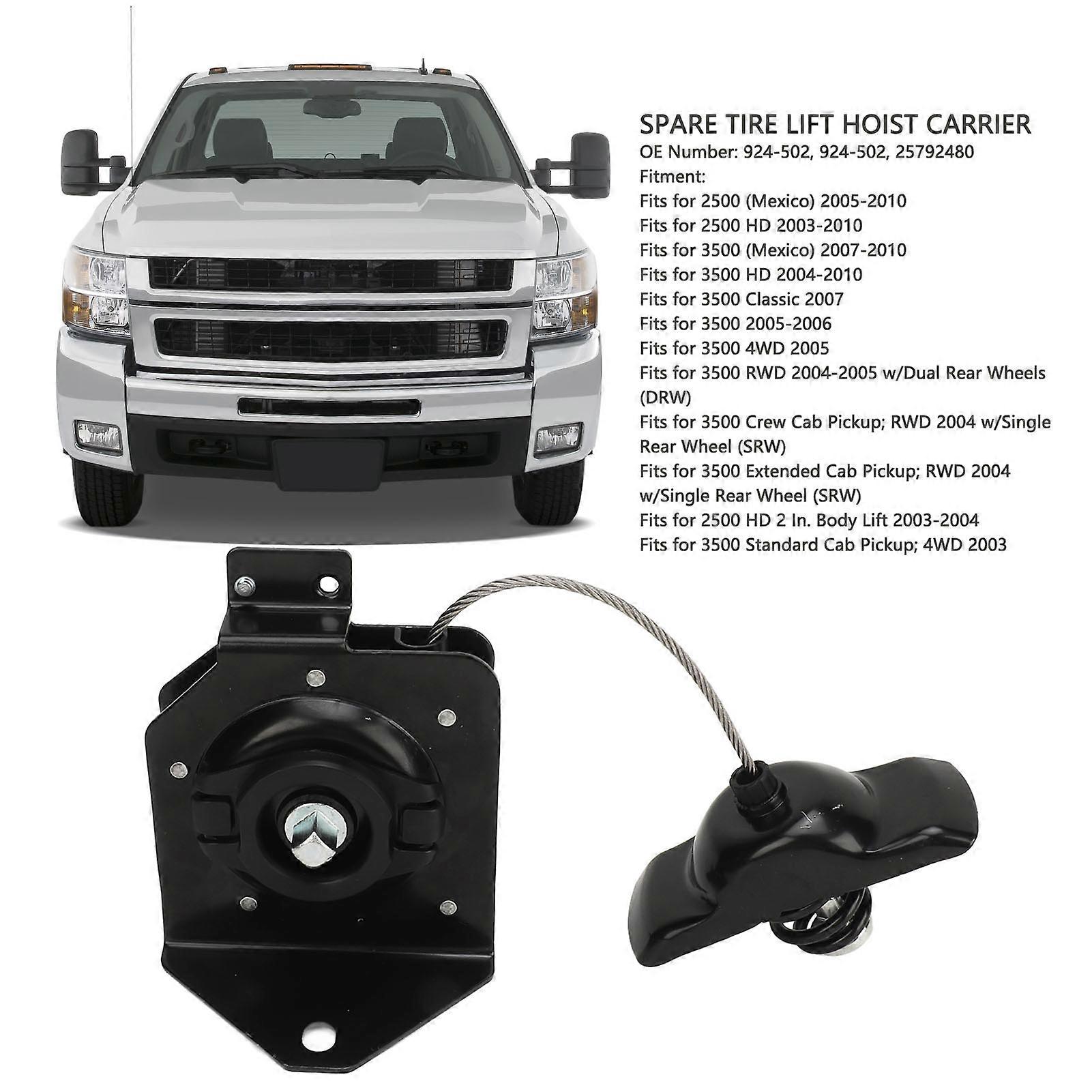 Spare Tire Lift Hoist Carrier 924502 Heavy Duty Tire Carrier Wheel ...