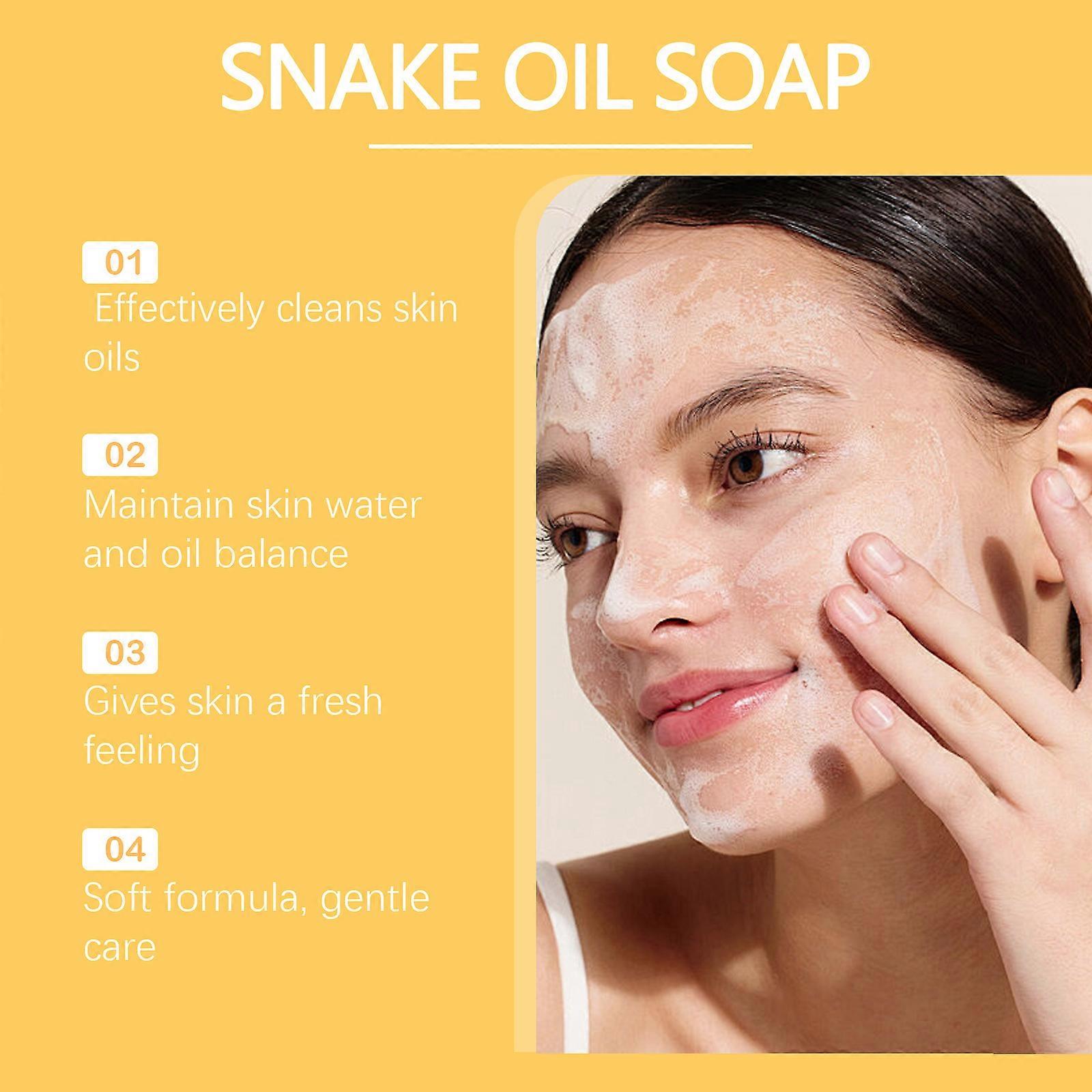 Snake oil cleansing soap gently cleanses facial skin, refreshing oil ...