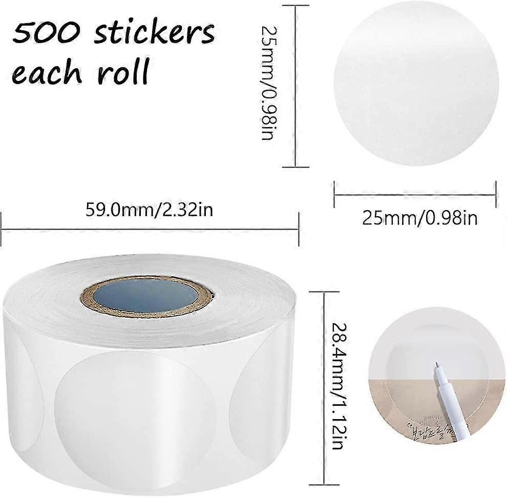 1000 Pieces Clear Seal Label 1inch Round Envelope Stickers Transparent ...