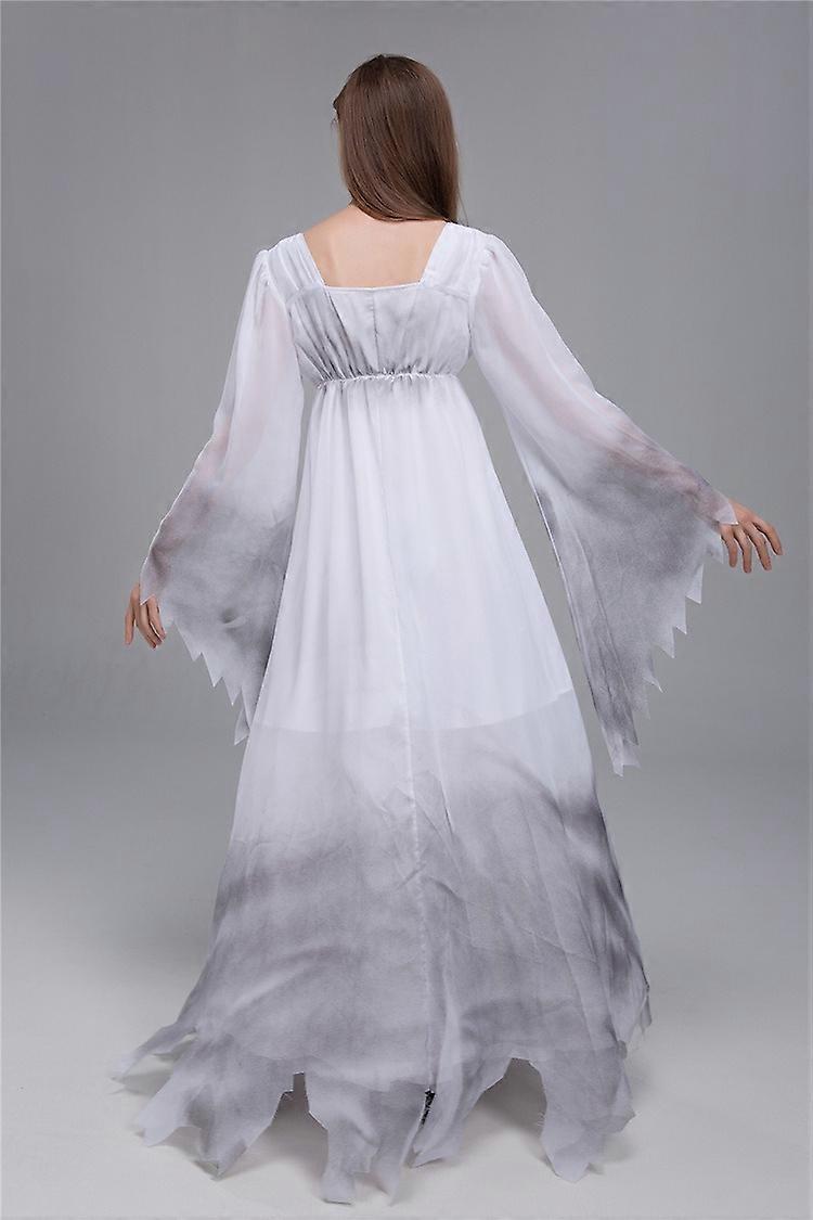 Women's Gossamer Ghost Costume Gothic Victorian White Chic Dress | Fruugo UK