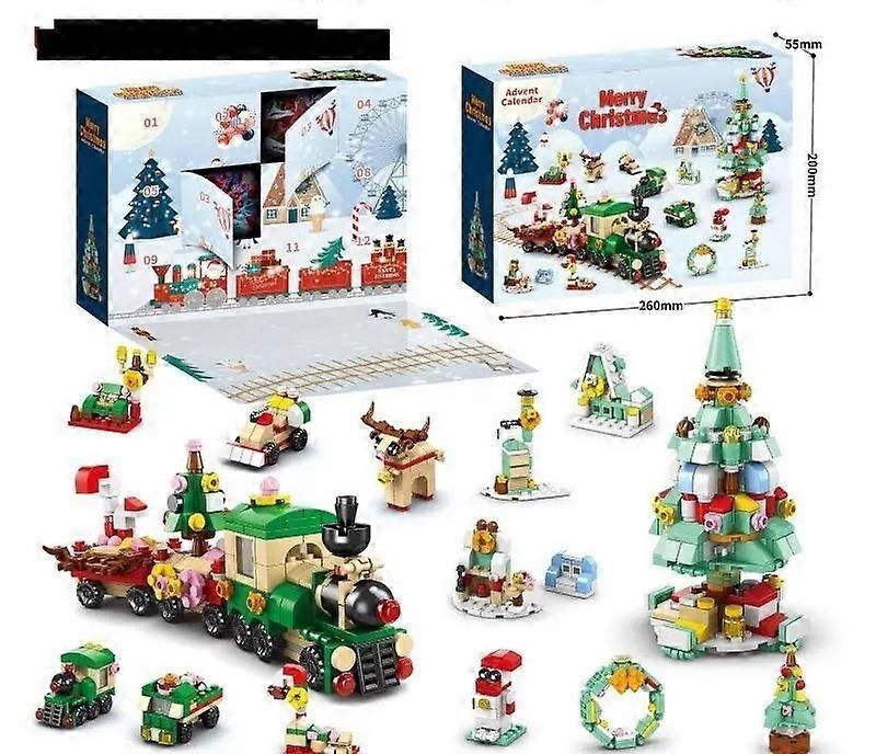 Advent Calendar Kids With Christmas Building Blocks Diy Set Blind Box ...