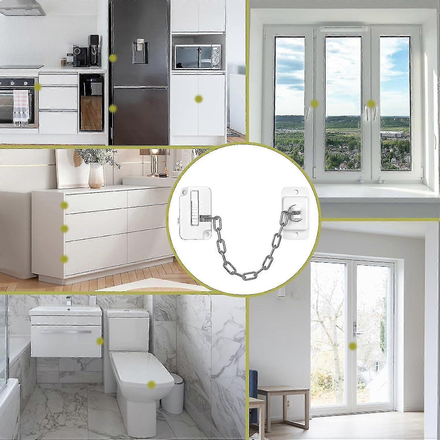 Window Locks, Window Restrictor Child Cat Safety Locks, Self Adhesive ...