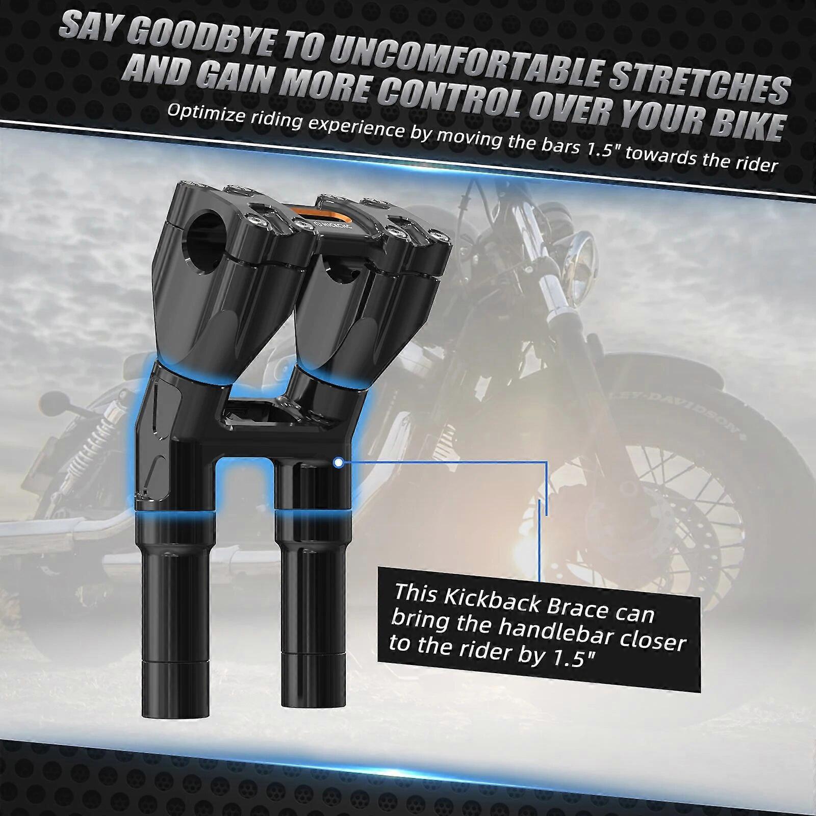 825/725/5/6 Inch Rise Handlebar Riser For Harley Dyna Street Bob Fat ...