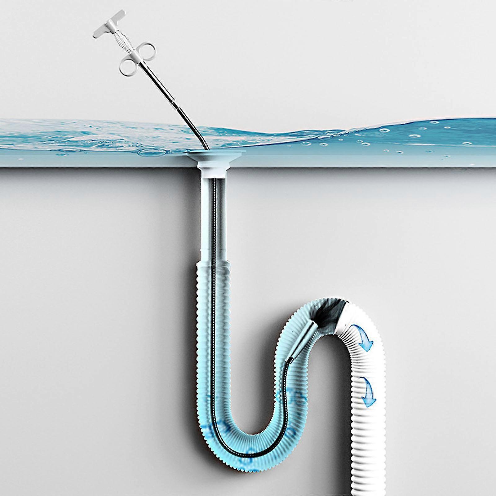 Sewer Pipe Dredging Tool Bendable Drain Unblocker Snake Spring Pipe For ...