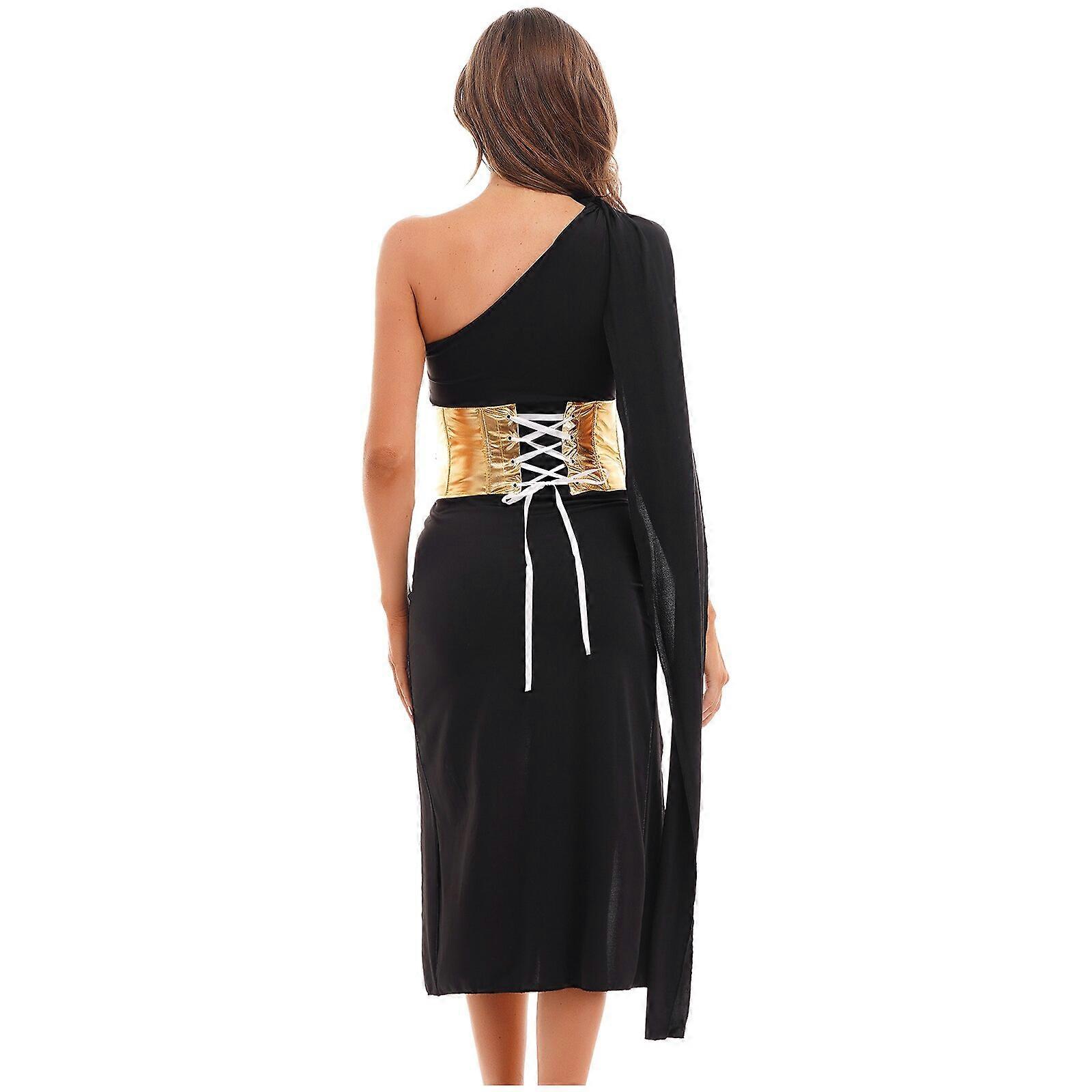 Ancient Greek Goddess s Costume Womens One Shoulder Lyrical Dance Dress ...