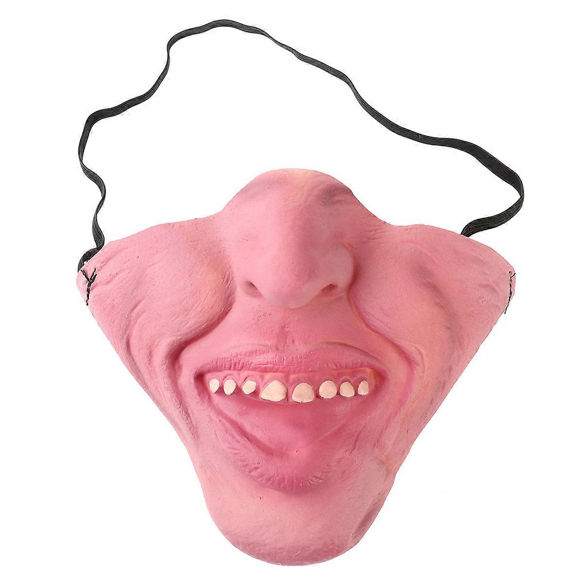 Funny Latex Half Face Masks Horrible Scary Mask Cosplay Costume for ...