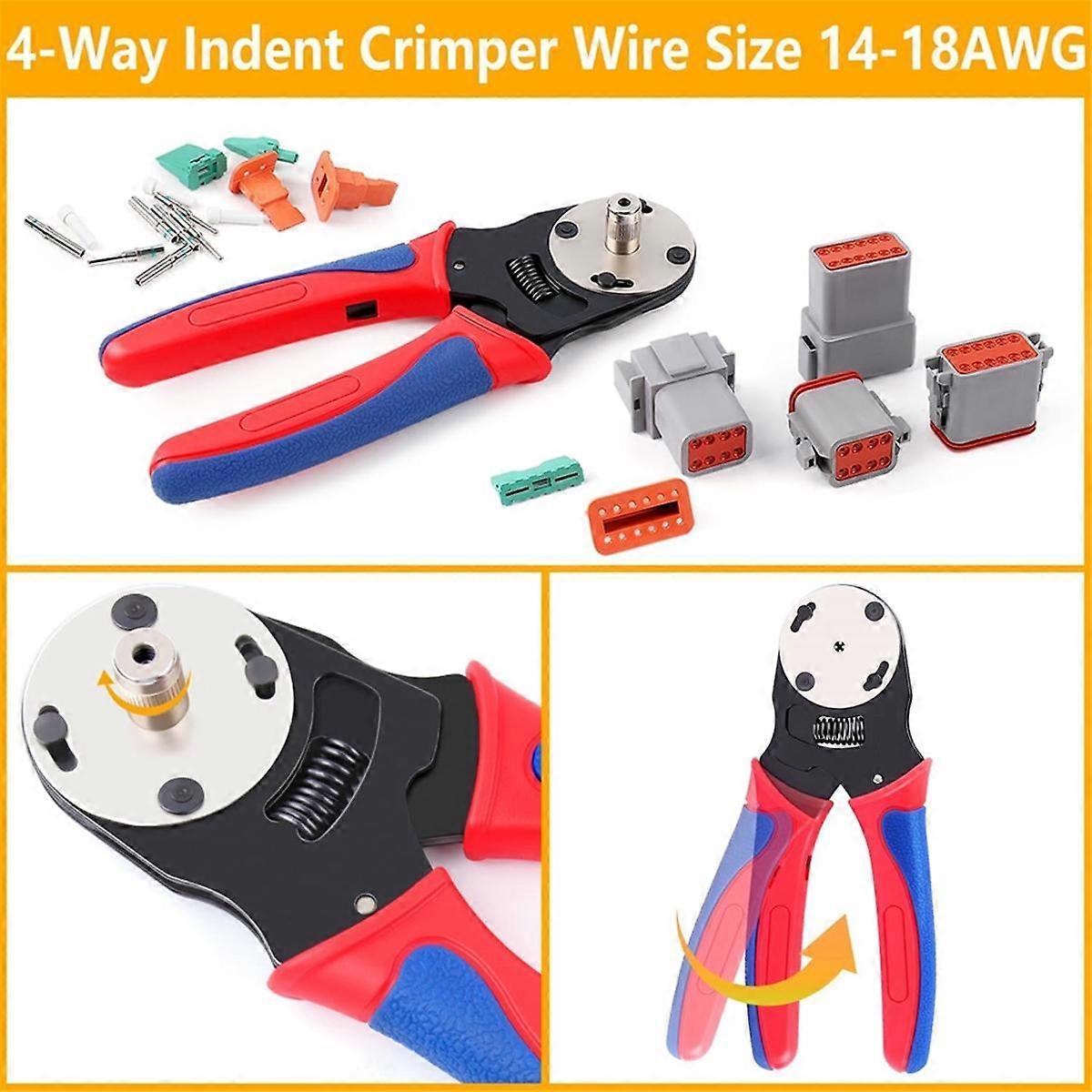 338Pcs Dt Deutsch Connector Kit - 2 3 4 6 8 12 Pin Connectors, Crimping ...