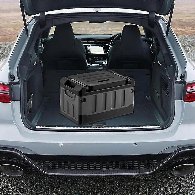 Car Trunk Storage Box With Backrest Foldable Auto Trunk Organizer Car ...
