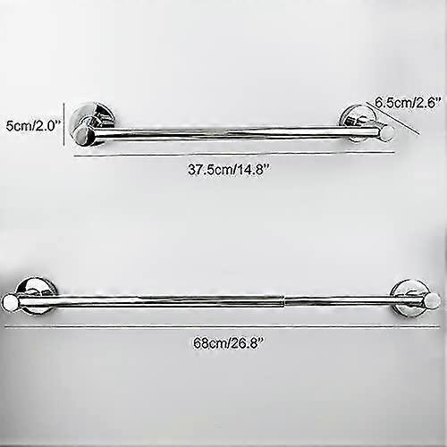 Adjustable Towel Rack for Bathroom - Steel Expandable Single Towel Bar ...