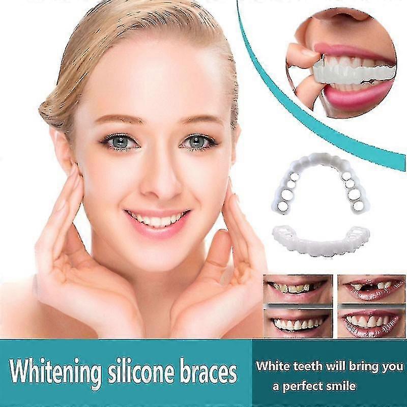 Instant Veneers Dentures, Cosmetic Veneers Teeth Top And Bottom Snap On ...