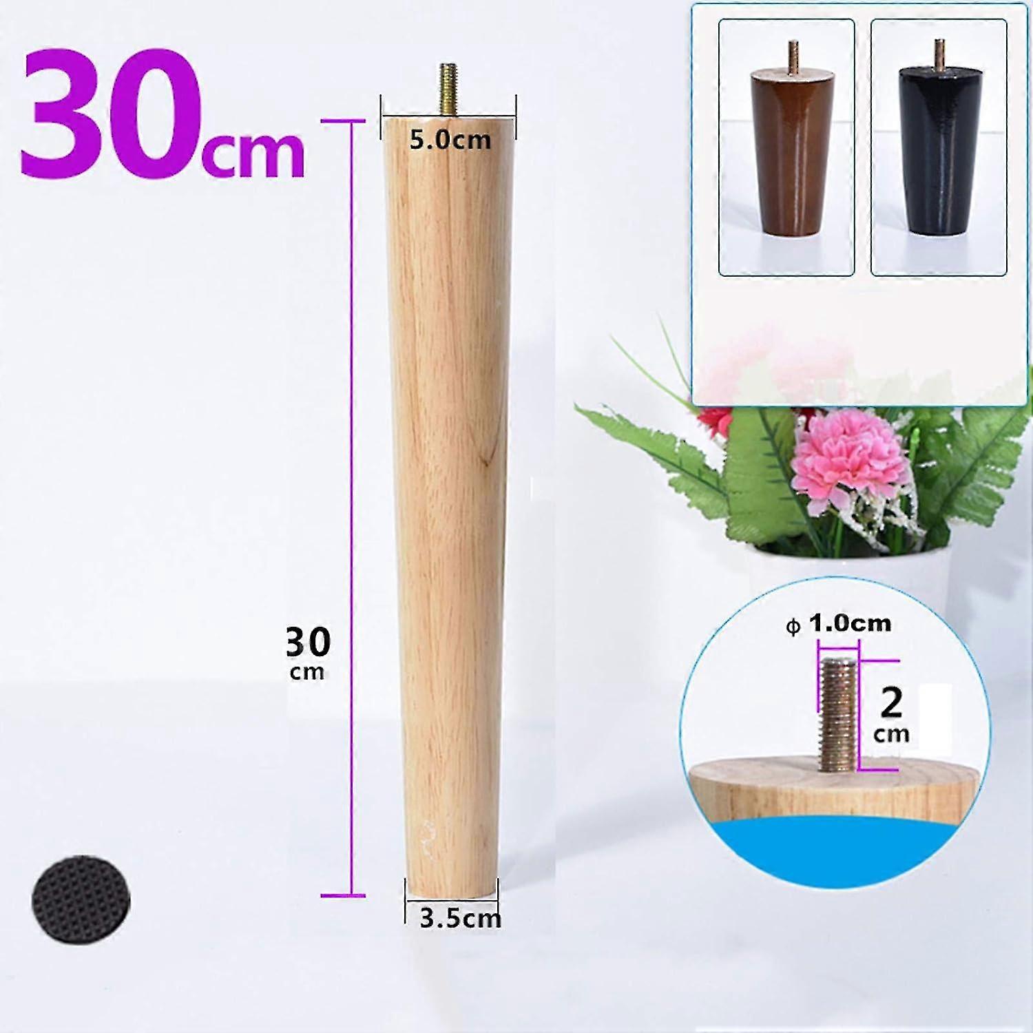 Wooden Furniture Legs4 Pack Solid Wood Furniture Legs Spindle M10 ...