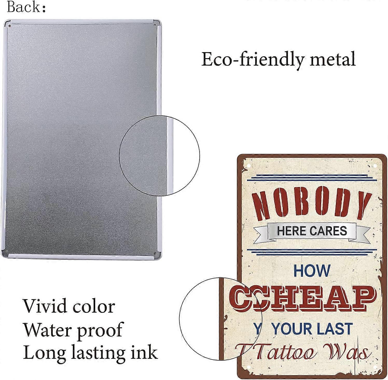 Bar Metal Sign Tattoo Wall Decor Vintage Retro Art Tin Hanging Iron ...