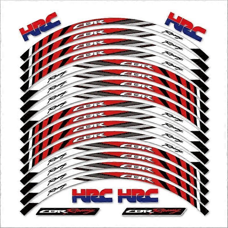 16 Strips Motorcycle Wheel Tire Stickers Reflective Rim Tape Decals for ...