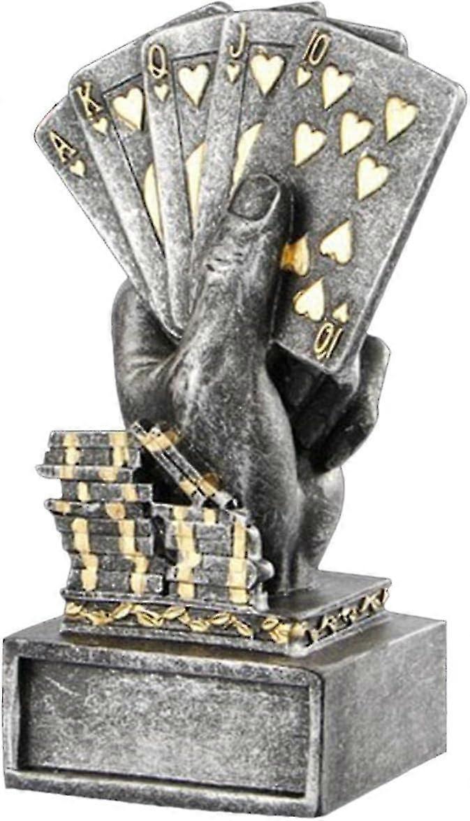4.52 Inch Tall Resin Statue - Poker Trophies On Deluxe Square Base ...