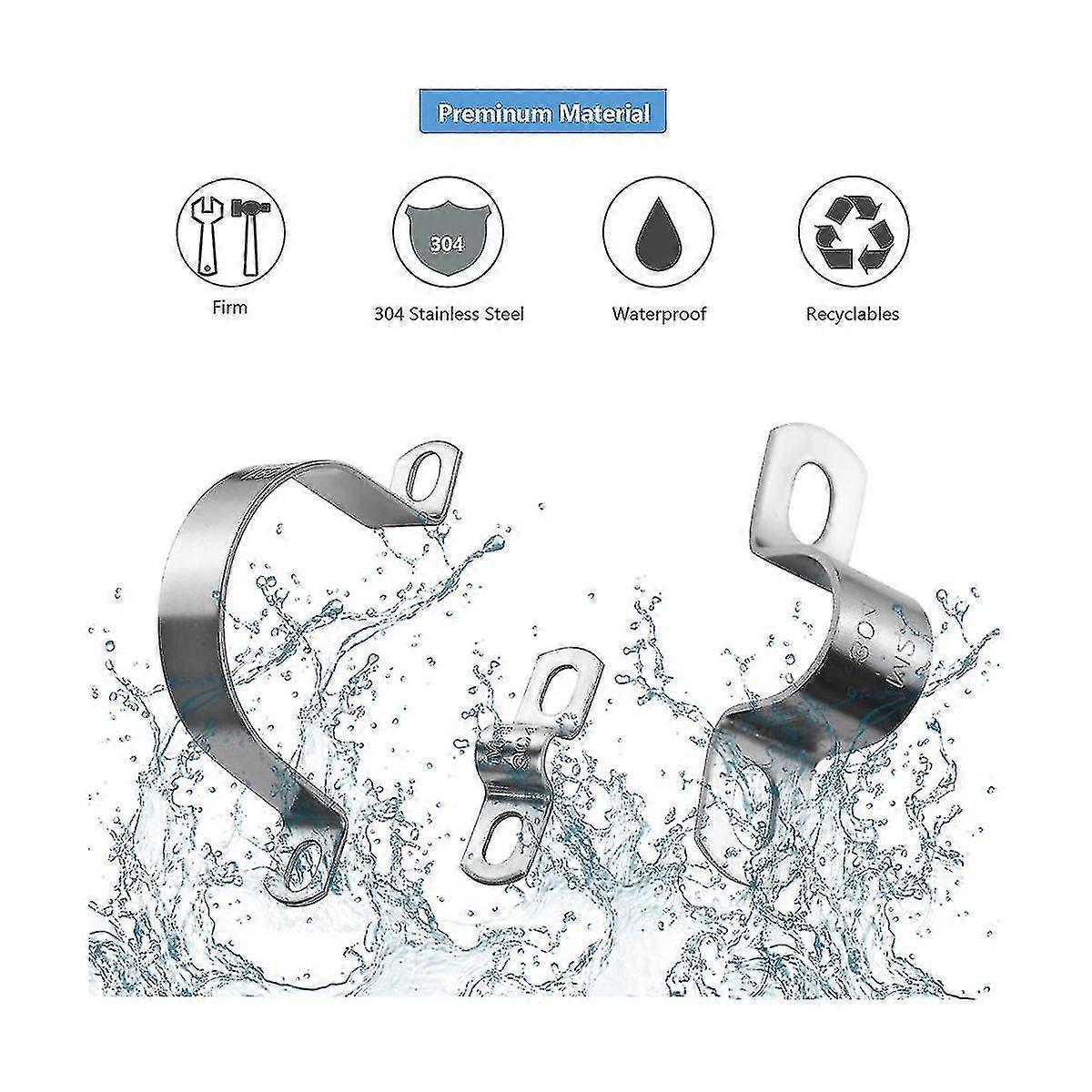 10 Pcs 2 Inch 50mm Heavy Duty U-tube Strap Clamp-2 Hole,u-bracket Pipe ...