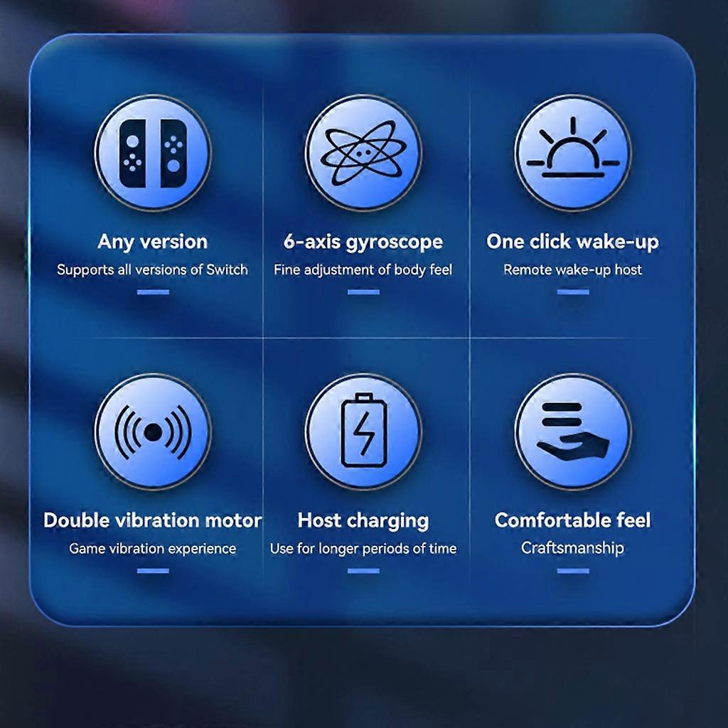 Wireless Controller 6Axis Gyroscope 3D Joystick RGB Joypad Fit for PC ...